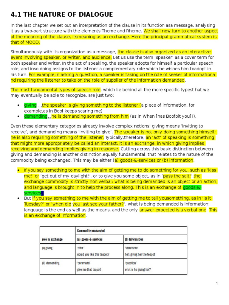 Clause As Exchange | PDF | Clause | Subject (Grammar)
