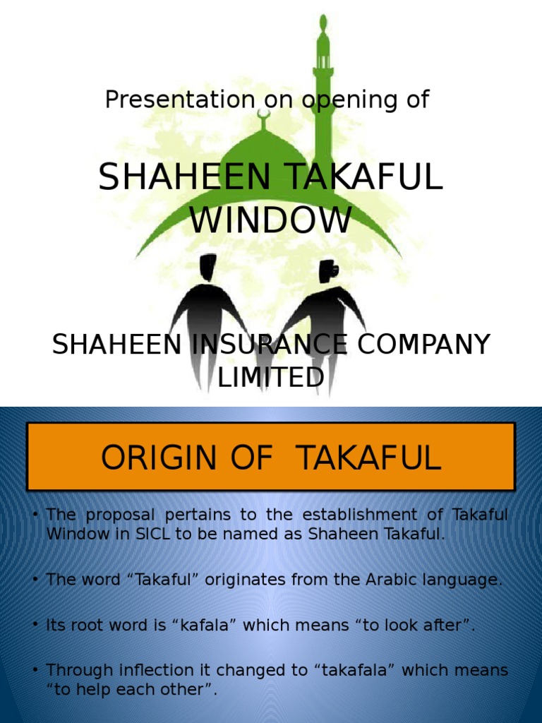 Takaful Presentation | PDF | Islamic Banking And Finance | Insurance