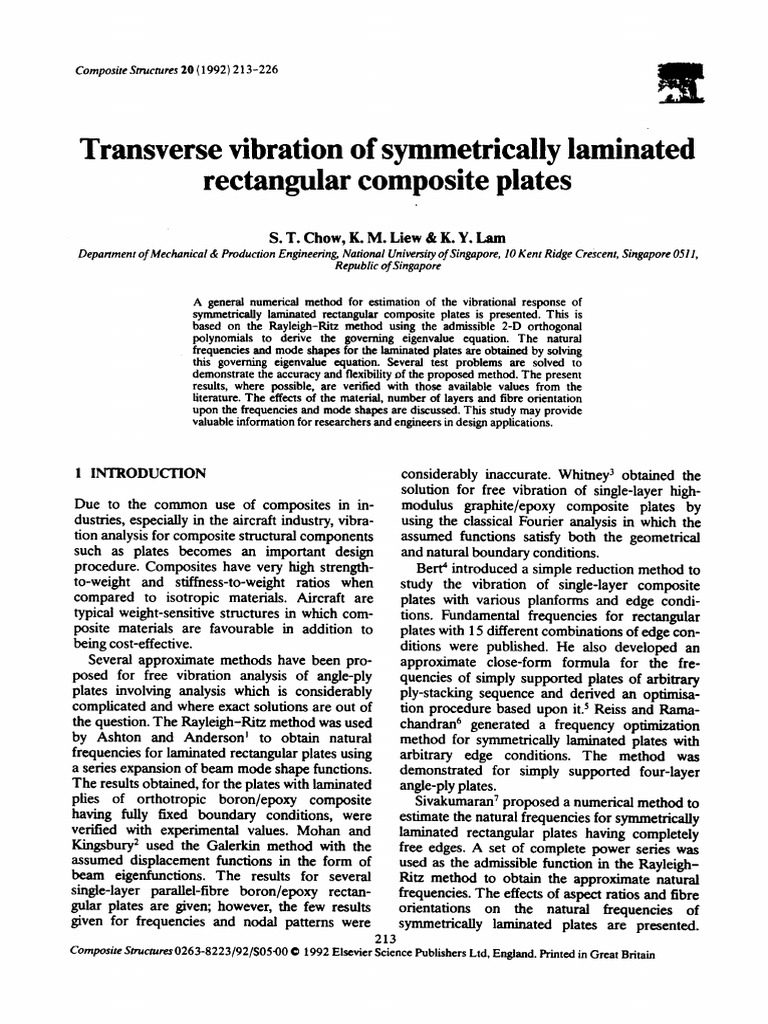 RR Solution For Sym Angle-Ply - Liew Et Al | PDF | Composite Material ...
