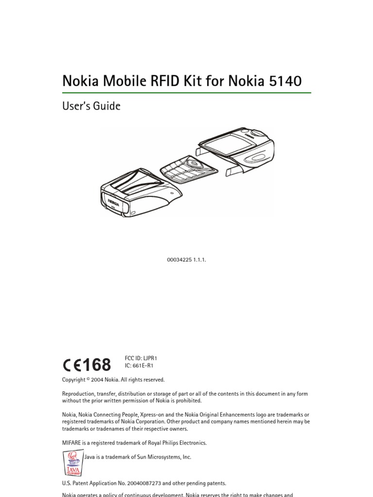 Nokia Mobile RFID Kit For Nokia 5140: User's Guide | PDF | Radio ...