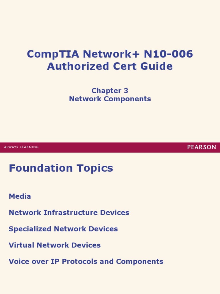 Comptia Network+ N10-006 Authorized Cert Guide | Download Free PDF ...