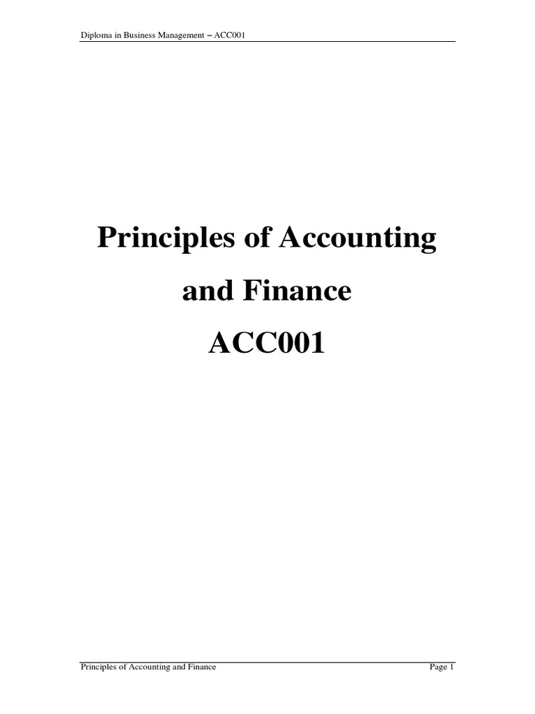 Principles of Accounting Overview | PDF | Debits And Credits | Depreciation
