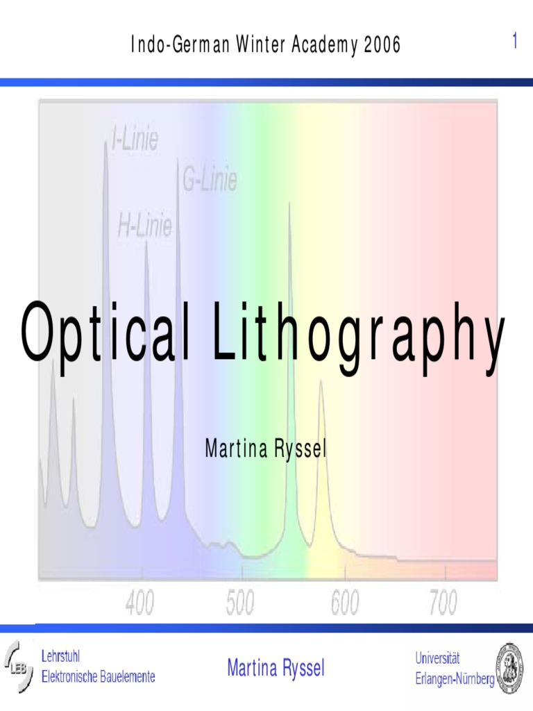 2006optical Lithography | PDF | Photolithography | Microtechnology