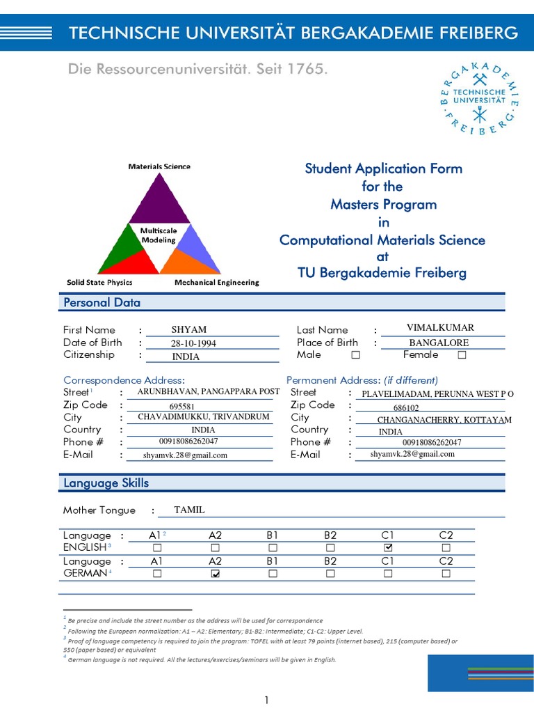 Cms Application Form | PDF | Internship | Job Hunting