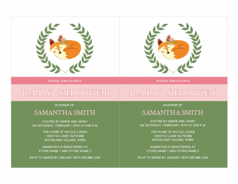 Jess Baby Shower Invite | PDF | Mystery, Thriller & Crime Fiction