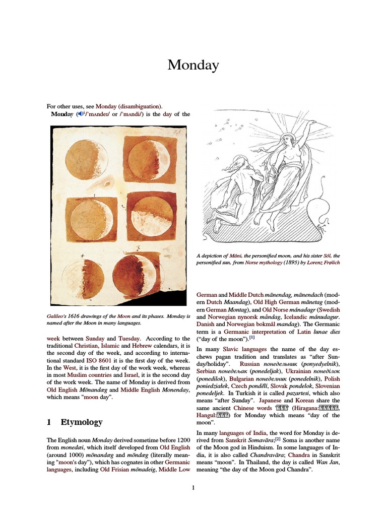 Monday: 1 Etymology | PDF | Languages | Language Arts & Discipline