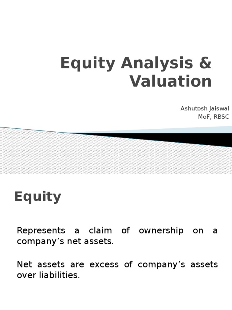 Equity Analysis & Valuation | PDF | Stocks | Dividend
