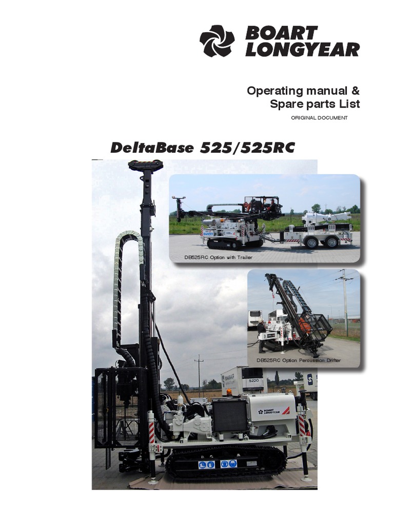 Perforadora Diamantina DB525 - OM - 20081002D | PDF | Drilling Rig ...