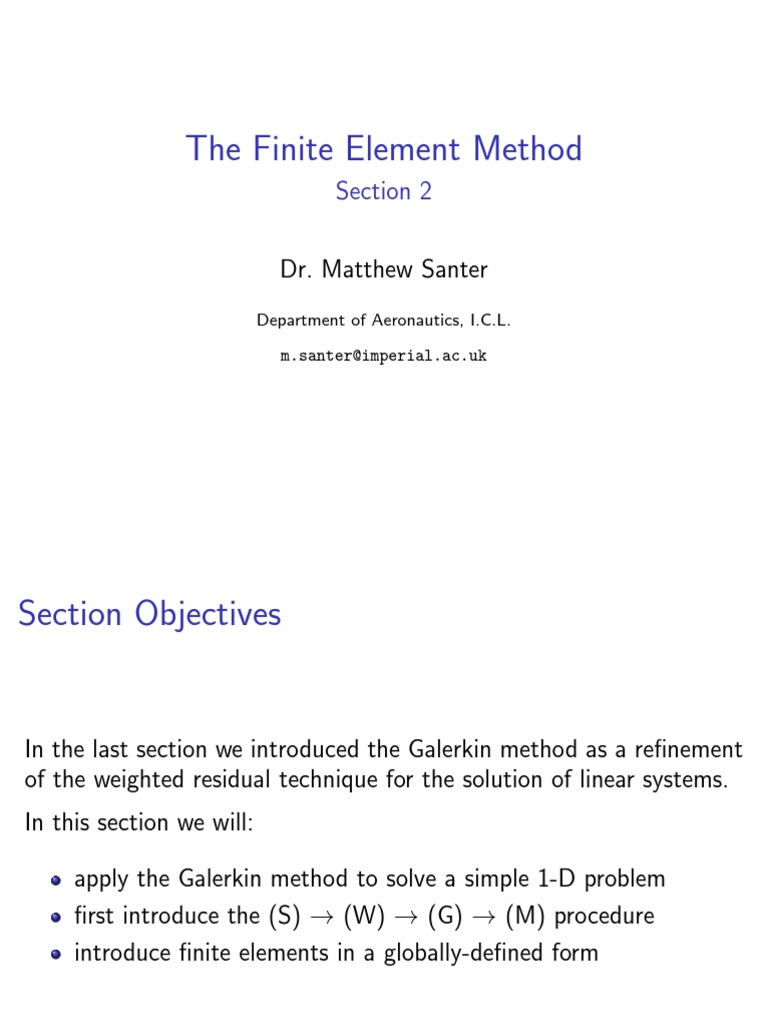 Deriving the Finite Element Method Matrix Form: A Step-by-Step ...