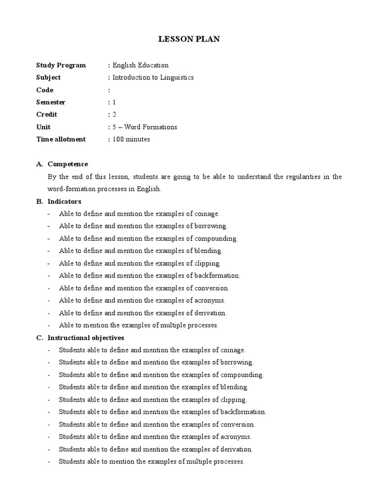 Word Formation Processes in English | PDF | Acronym | English Language