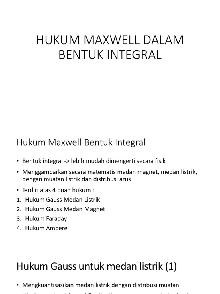 Hukum Maxwell | PDF