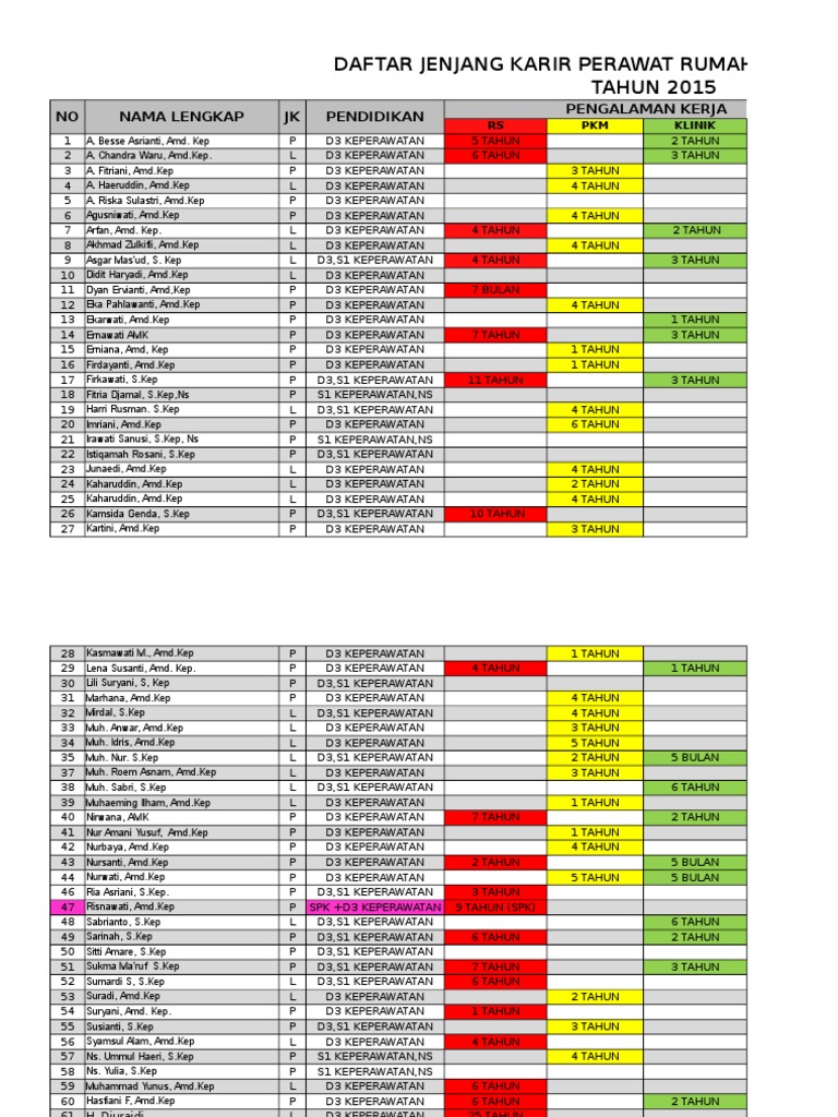 Jenjang Karir Perawat-Bidan | PDF