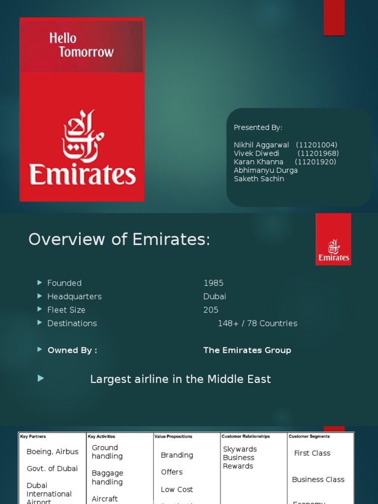 Emirates Airline SWOT Analysis and Strategic Direction | PDF | Emirates ...