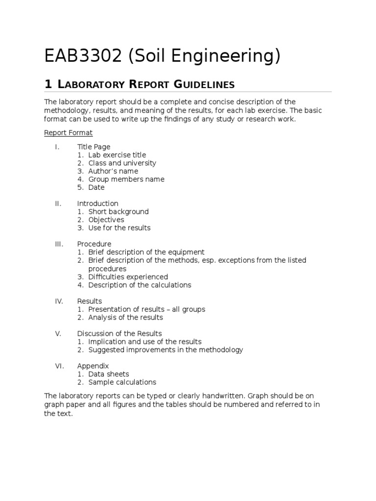 Lab Report Format | PDF