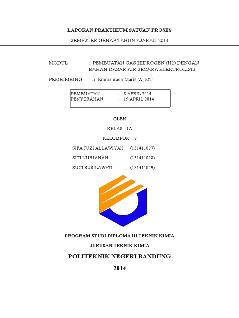 Laporan Pembuatan Gas h2 | PDF | Metode & Bahan Ajar | Sains & Matematika
