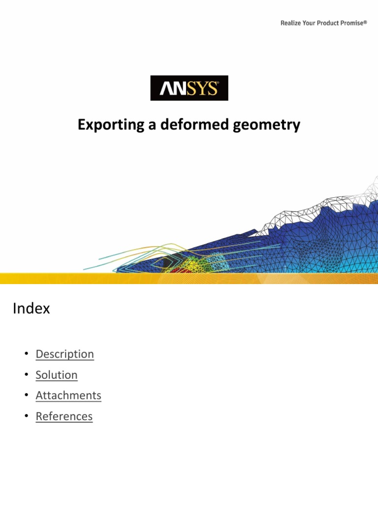 Step by Step Procedure To Export A Deformed Geometry in Ansys | PDF