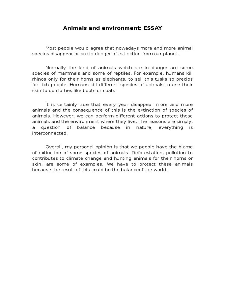 Protecting Endangered Animal Species | PDF
