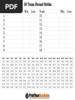 10 Team Round Robin Printable Tournament Bracket | PDF | Tournament ...