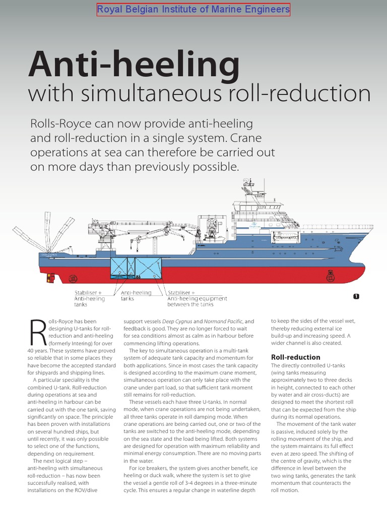 Anti-Heeling With Simulaneous Roll-Reduction - RRM | PDF | Crane ...