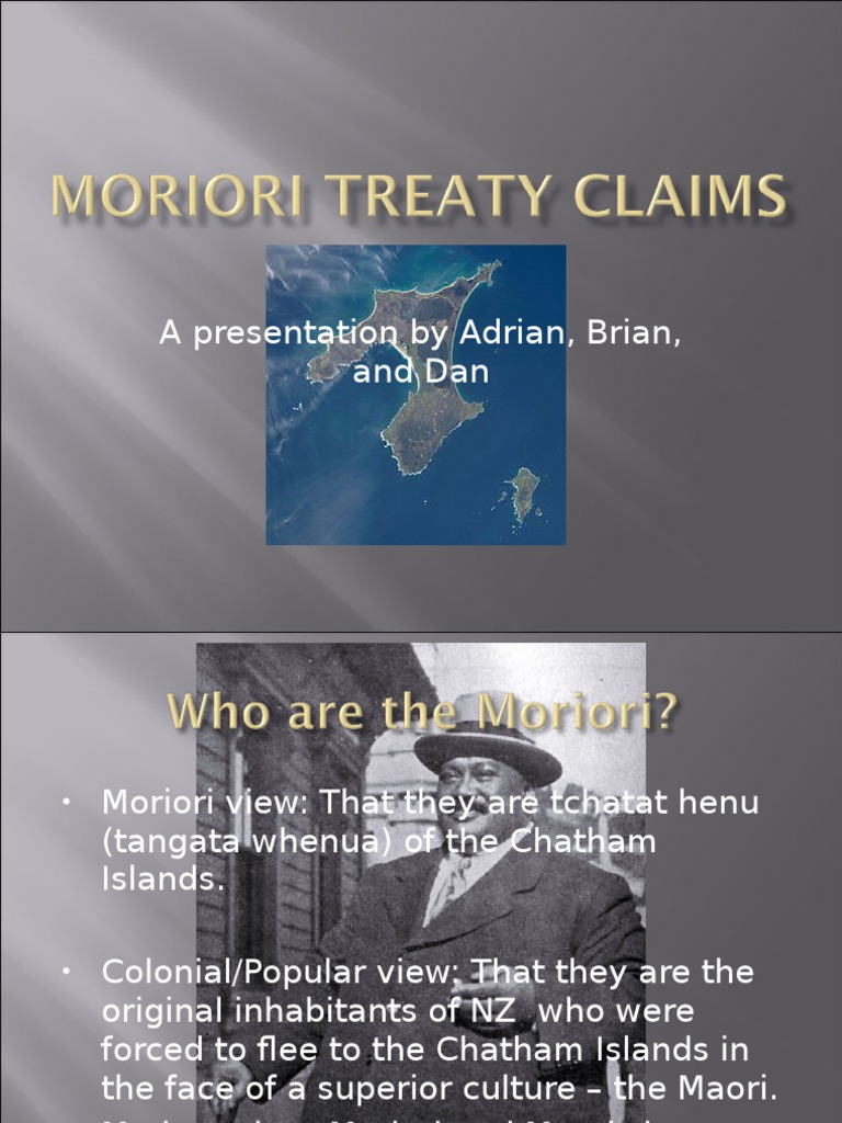 Moriori Treaty Claims | PDF | Māori | Indigenous Peoples Of Polynesia