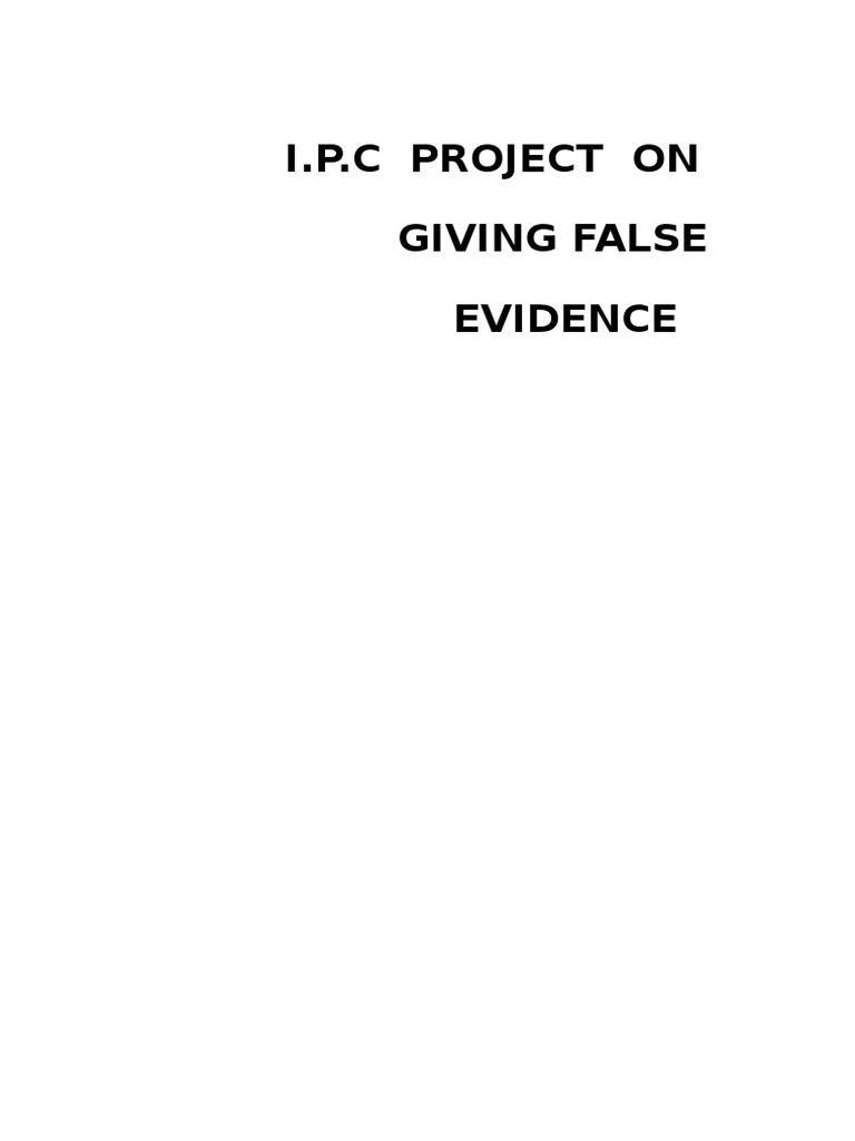 Giving False Evidence | PDF | Perjury | Affidavit