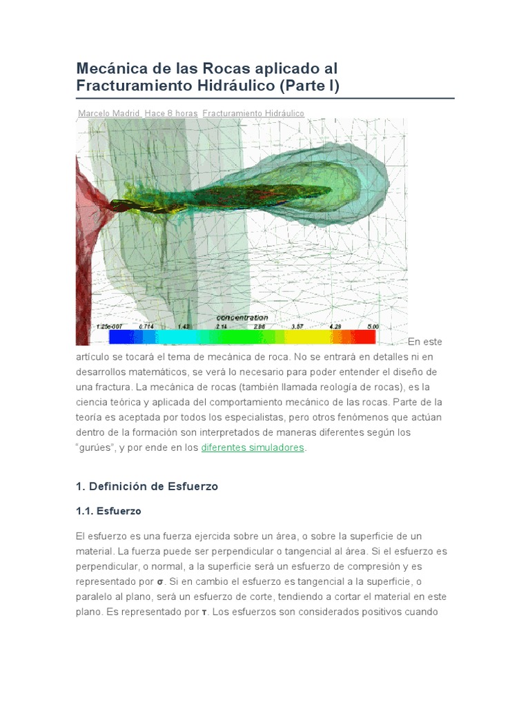 Mecánica de Las Rocas Aplicado Al Fracturamiento Hidráulico | PDF | El ...