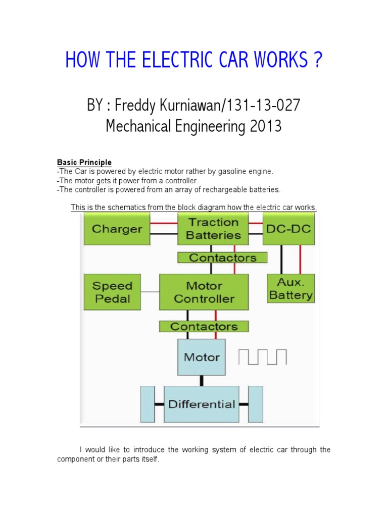 Electric Car Working Principles Explained | PDF | Battery (Electricity ...