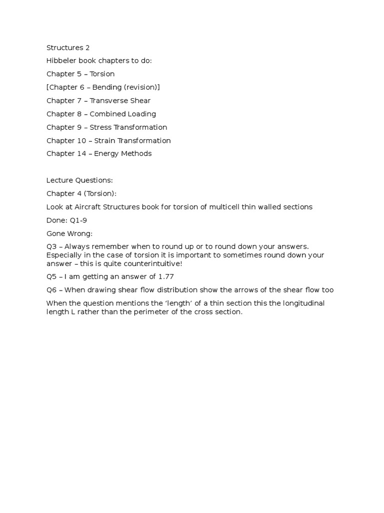 Structures 2 Notes | PDF | Yield (Engineering) | Stress (Mechanics)