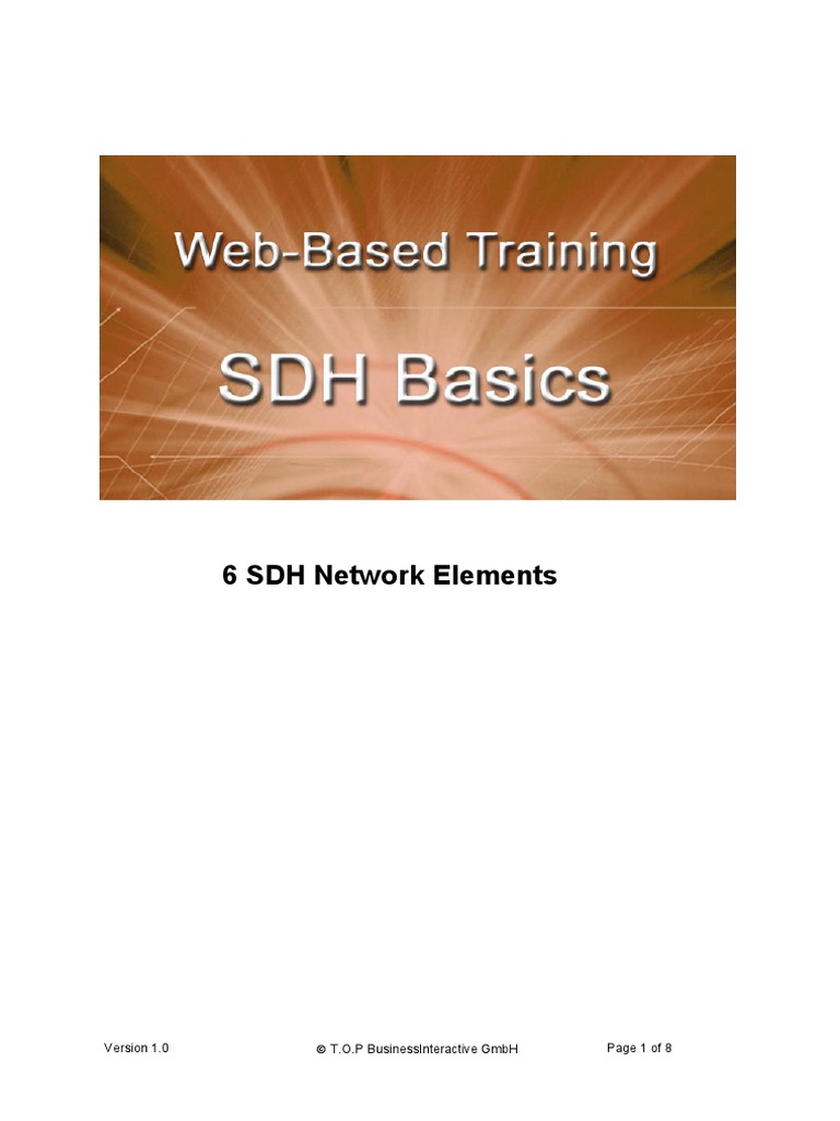 6 SDH Network Elements: T.O.P Businessinteractive GMBH Page 1 of 8 | PDF | Telecommunications ...