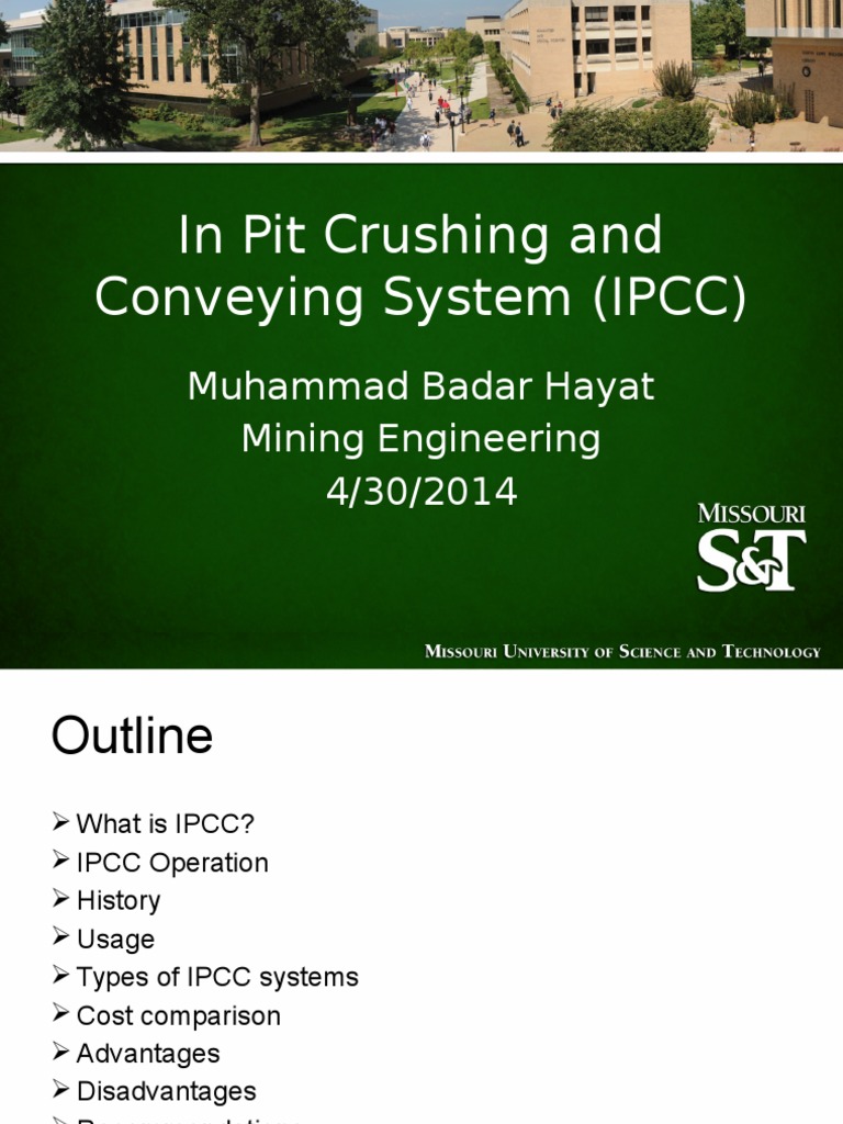 In-Pit Crushing and Conveying Overview | PDF | Intergovernmental Panel ...