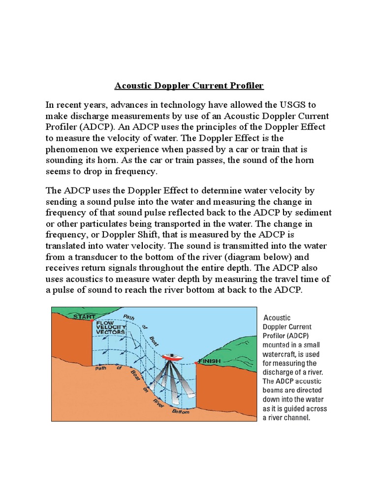 Acoustic Doppler Current Profiler | Doppler Effect | Discharge (Hydrology)
