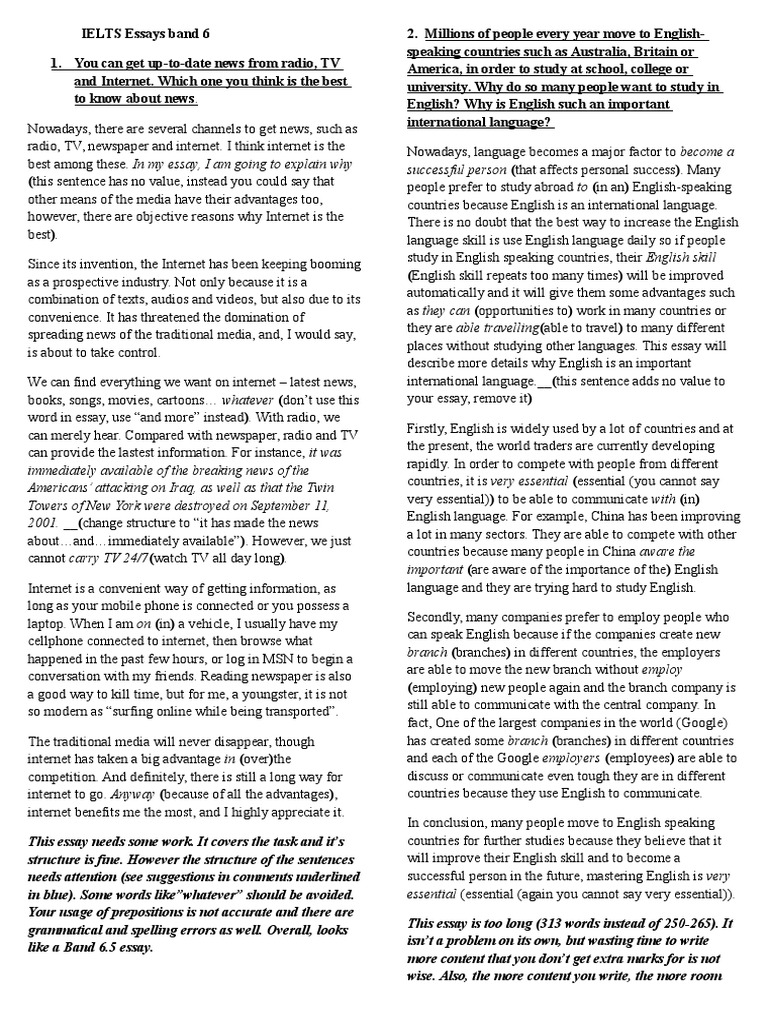 Ielts Essay Band 6 | PDF | Traffic Collision | Dieting