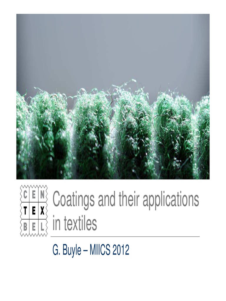 Coating Application in Textile | PDF | Textiles | Carbon Nanotube
