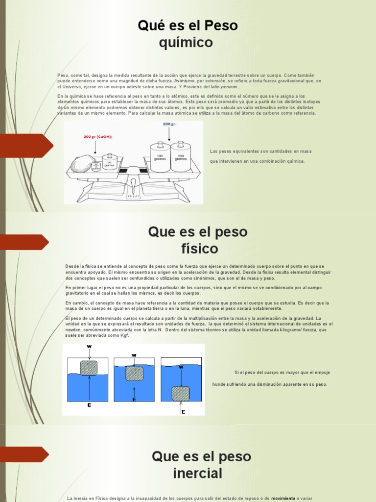 Qué Es El Peso | PDF | Peso del cuerpo humano | Masa