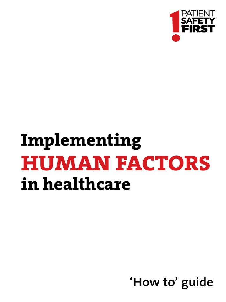 Human Factors Guide for Healthcare | PDF | Patient Safety | Risk