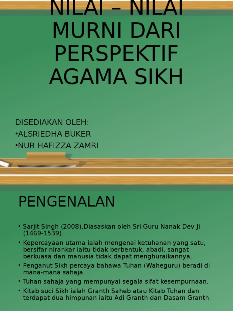 Nilai - Nilai Murni Dari Perspektif Agama Sikh | PDF