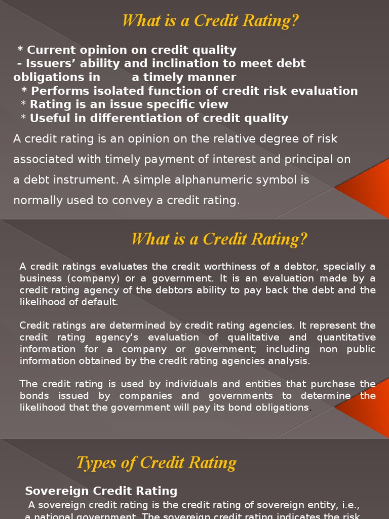 Understanding Credit Ratings Explained | PDF | Credit Rating | Bond ...