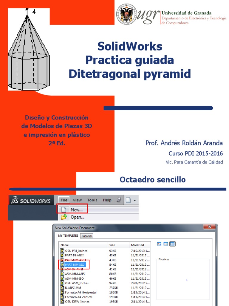 Solidworks Practica Ditetragonal Pyramid | PDF | Tecnología