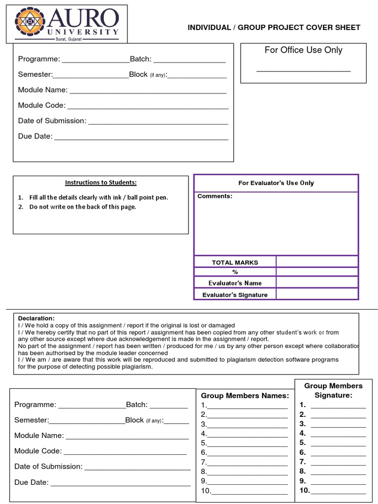 For Office Use Only - : Instructions To Students | PDF | Computers