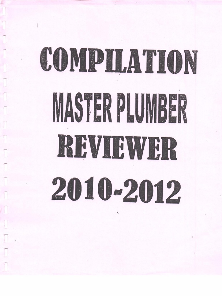 Master Plumbing Reviewer 2010-2012 | PDF