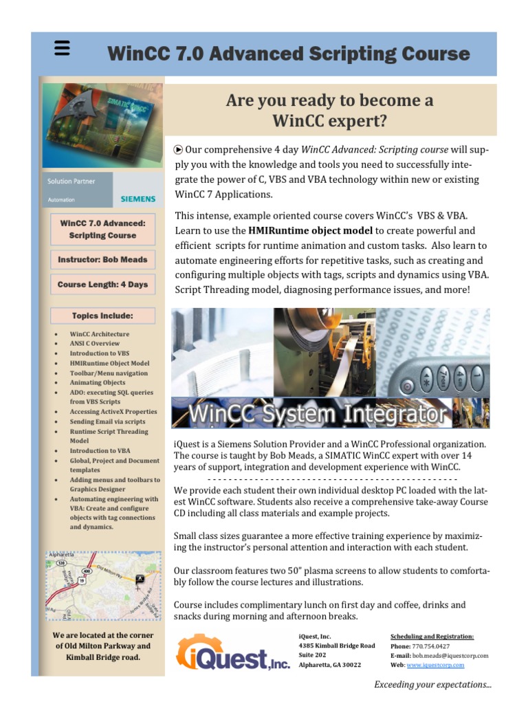 WinCC 7 Advanced Scripting Course | PDF | Technology & Engineering
