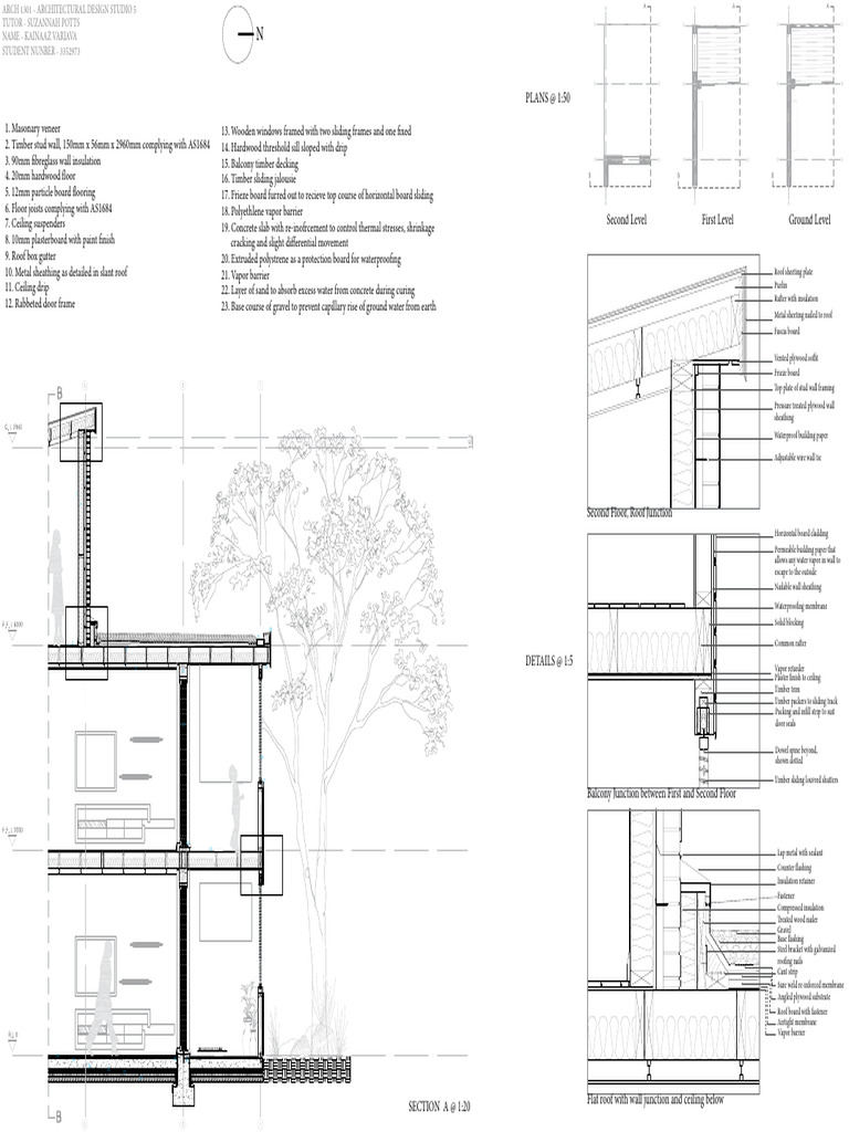 Architectural Sectional Details | PDF | Framing (Construction) | Art