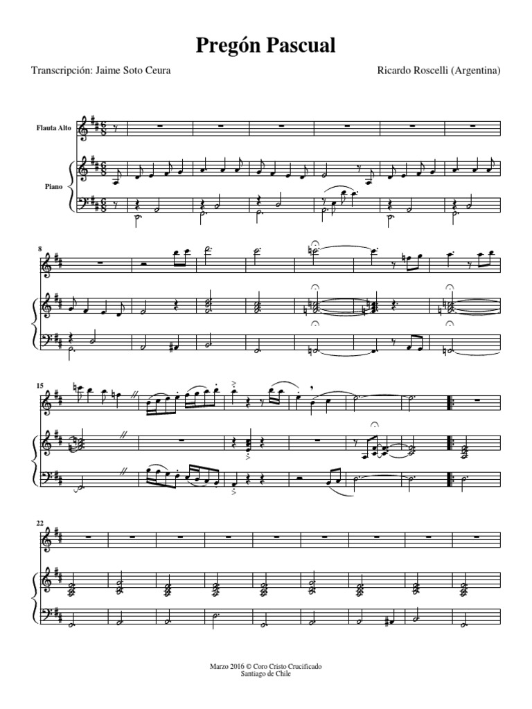 Pregón Pascual Score | PDF