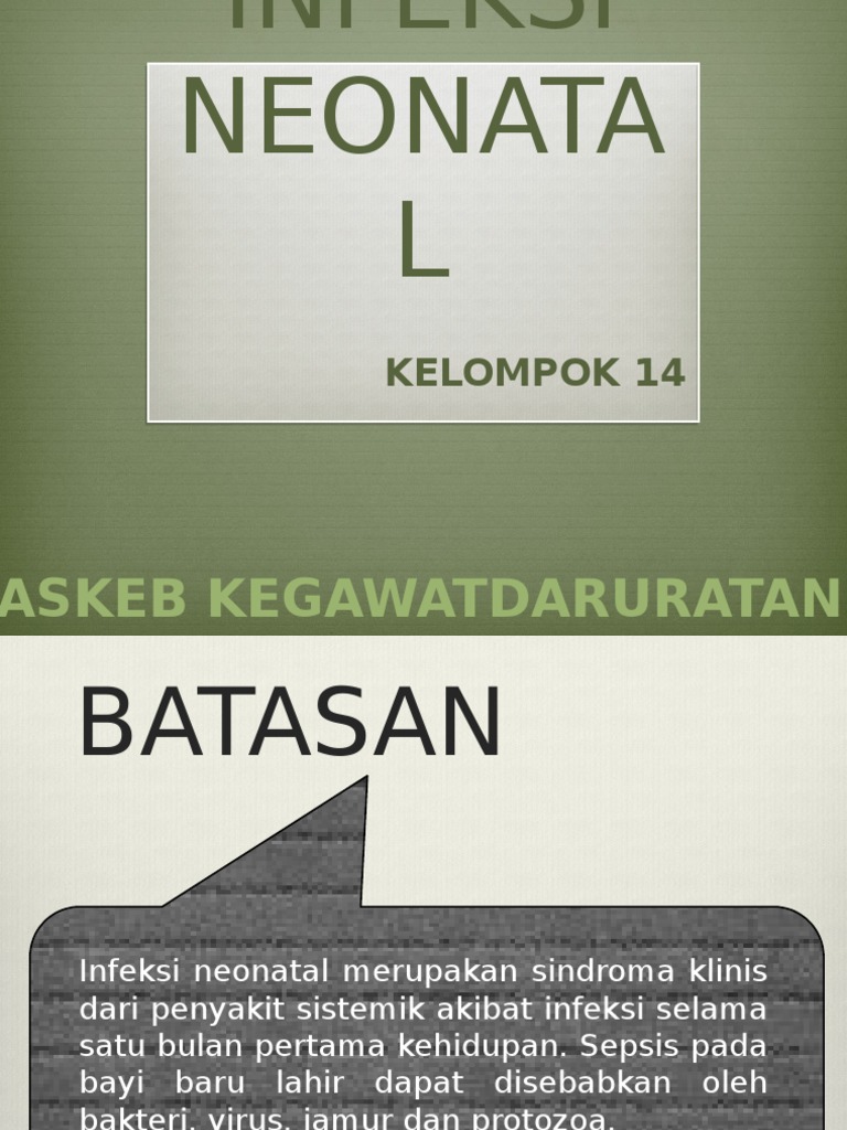 Infeksi Neonatal Kel 14 | PDF