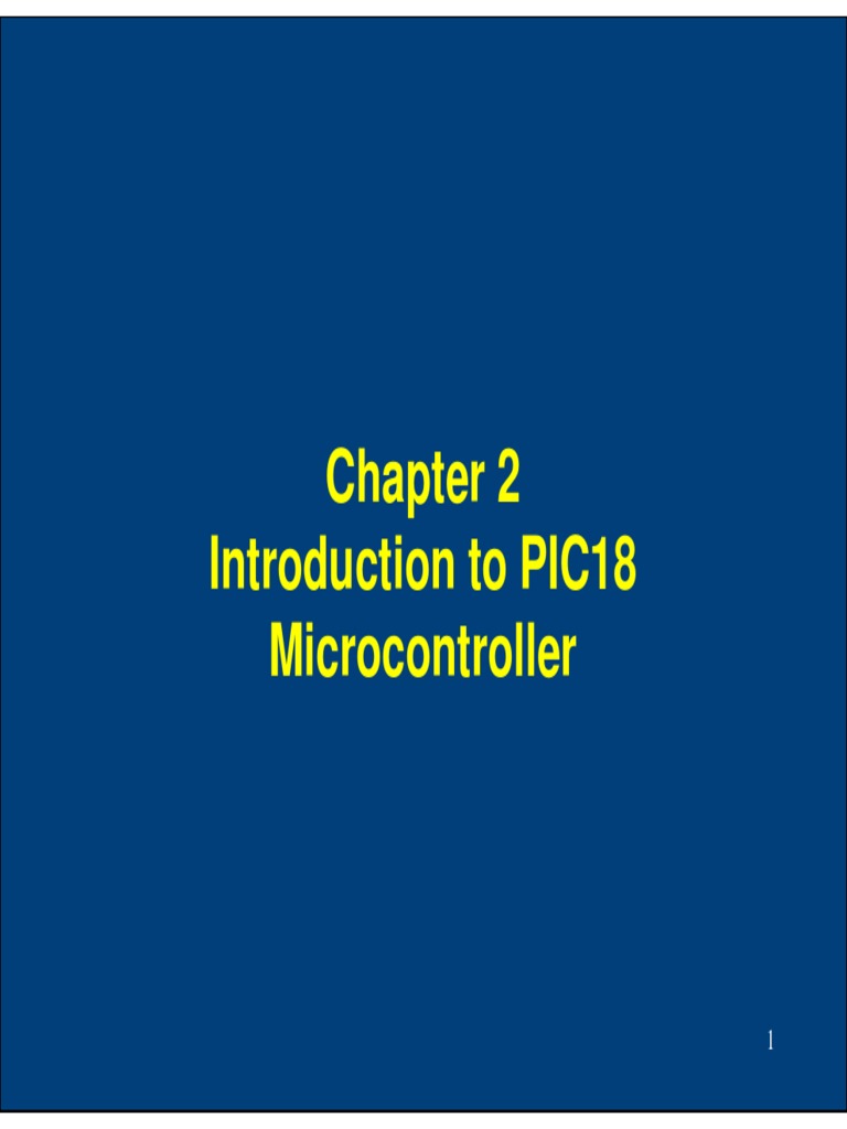 PIC18 Microcontroller Guide | PDF | Pic Microcontroller | Central Processing Unit