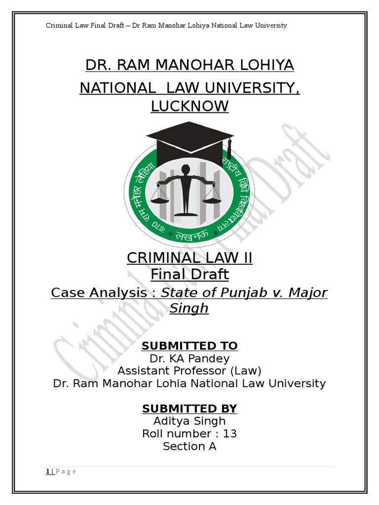 Criminal Law Project | PDF | Crime & Violence | Crime Thriller