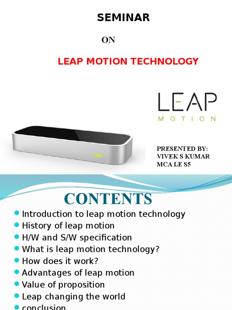 Leap Motion Technology Overview | PDF | Software | Digital Technology