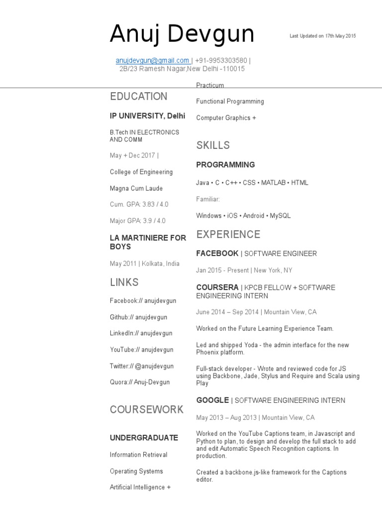 Debarghya Das Resume | PDF | Computing Platforms | Software