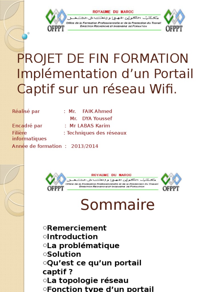 Projet de Fin Formation | PDF | Réseau informatique | Internet