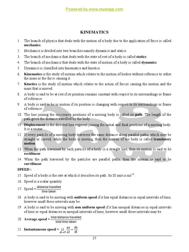 Kinematics | PDF | Acceleration | Speed